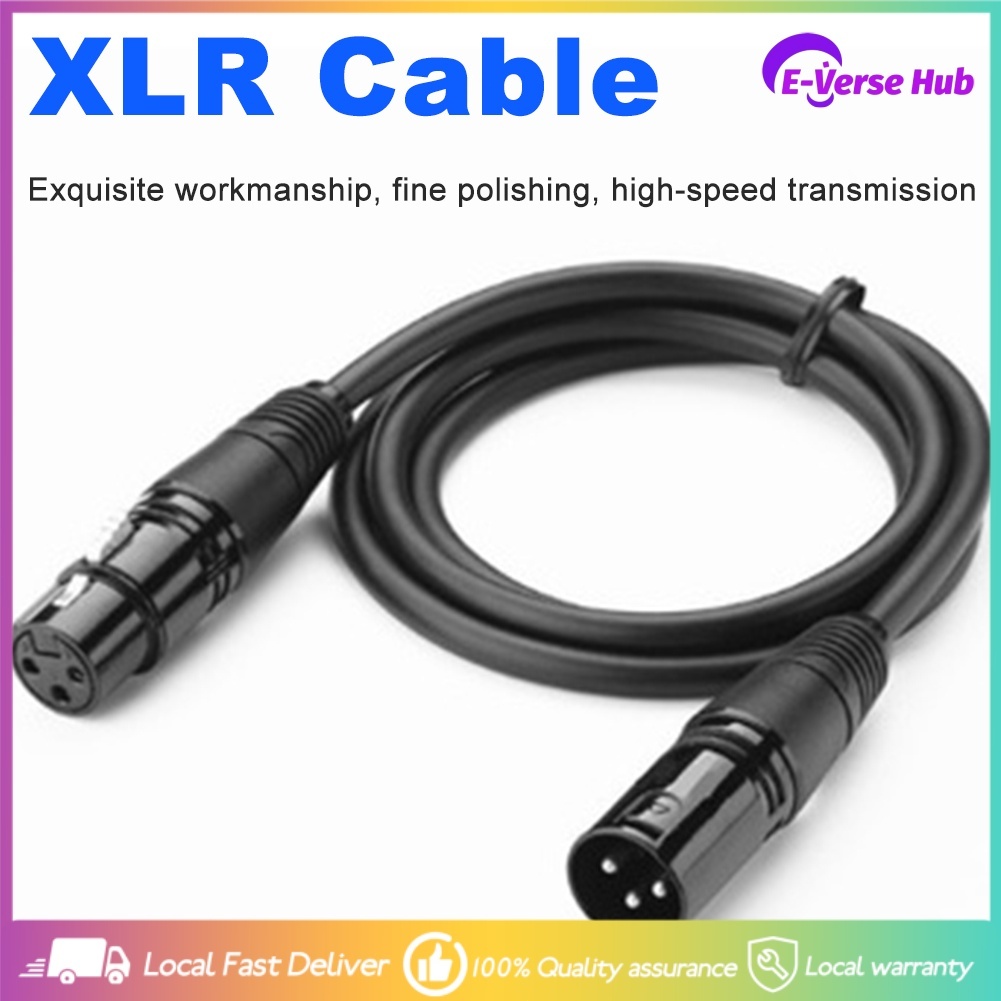 1M XLR Cable DMX Cable Audio Cord Wire Connector XLR 3-Pin Male to ...