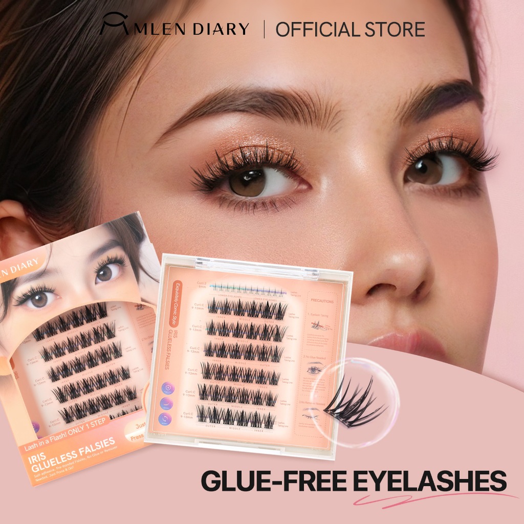 【NEW Upgraded】MLEN DIARY Sunflower Glue-free Lashes Reusable Individual ...