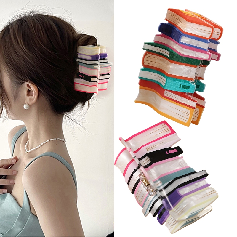 Book Stack Claw Clip Library Reading Teacher Student Acrylic Hair ...