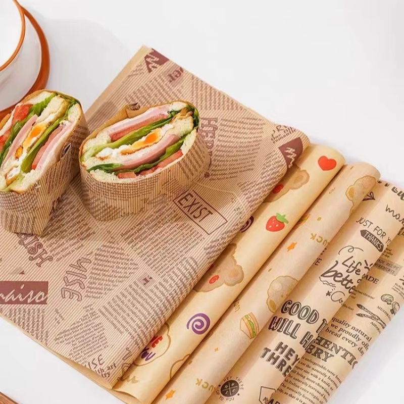 Kitchen BBQ Oil Absorption Burger Sandwich Dessert Wrapping Paper ...