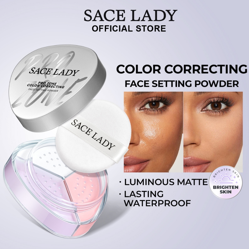 SACE LADY Luminous Matte Face Powder Oil Control Color Coorecting ...
