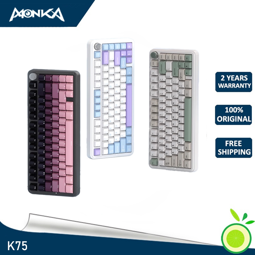 MONKA K75 Blackberry side engraved finished mechanical keyboard ...