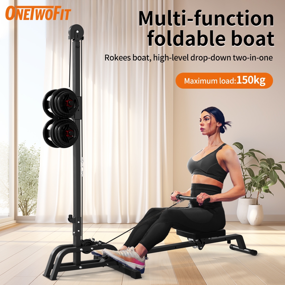 OneTwoFit Multifunctional Foldable Rowing Machine High Pull Down 2 in 1 ...