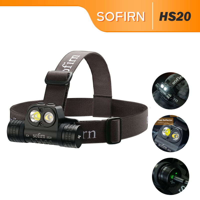 Sofirn HS20A LED Headlamp Powerful 2000 Lumen With Xhp50.2 LED And Lh351d LED Light USB ...