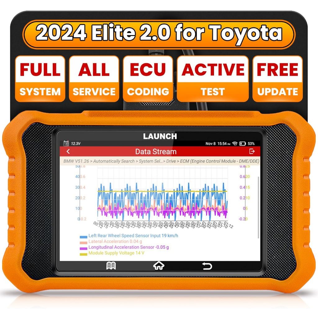 2024 LAUNCH Creader Elite V2.0 fit for Toyota Lexus Bi-Directional Scan ...