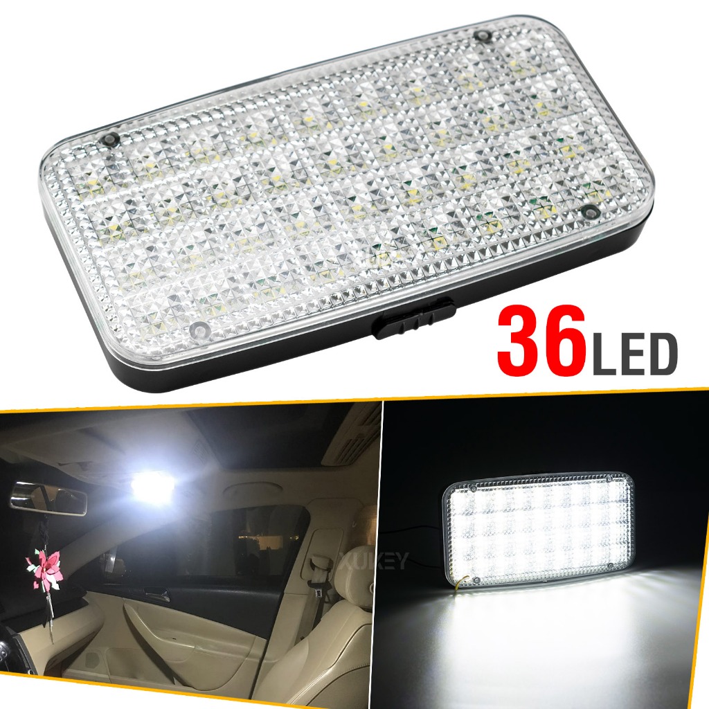 36LED 12V LED Ceiling Cabin Light Car Interior Roof Dome Lamp Reading ...