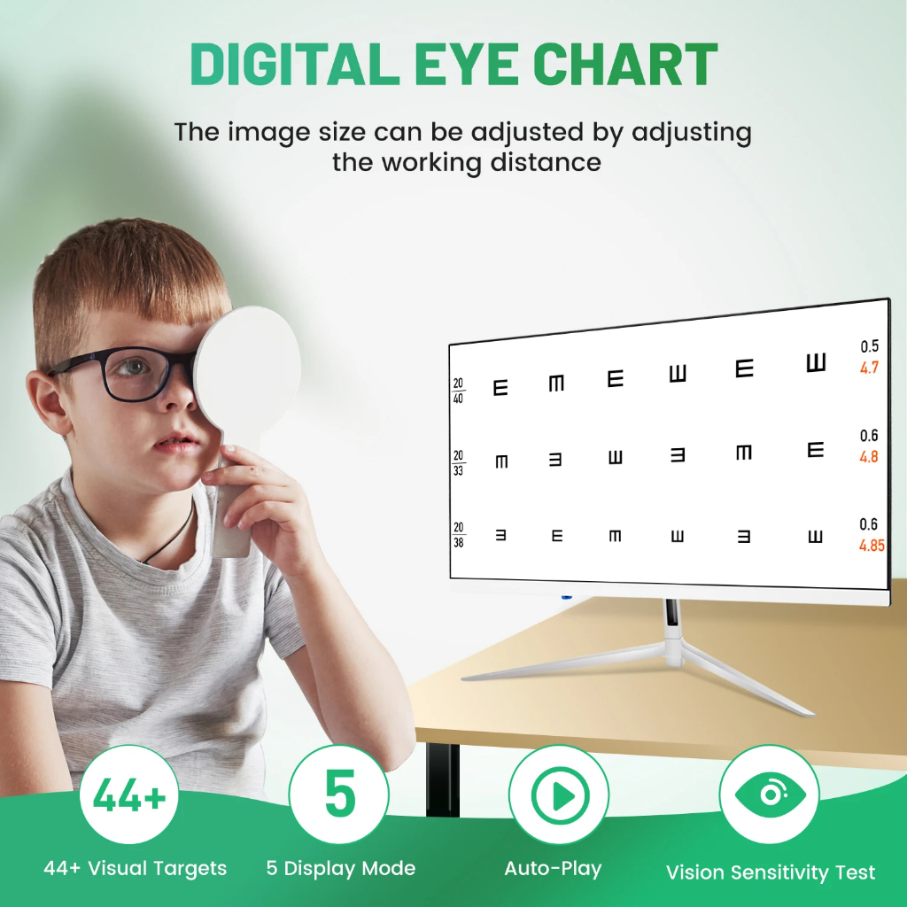 Premium Frameless 21.5 Inch HD LCD Visual Acuity Chart Vision Test ...