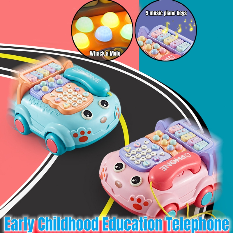 Music Telephone Toys Infant Early Learning Musical Cartoon Phones Toy ...