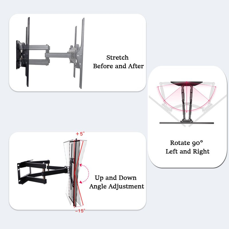 【Germany Craft 】Universal TV Wall Mount Bracket for 26"-80" Metal TV ...