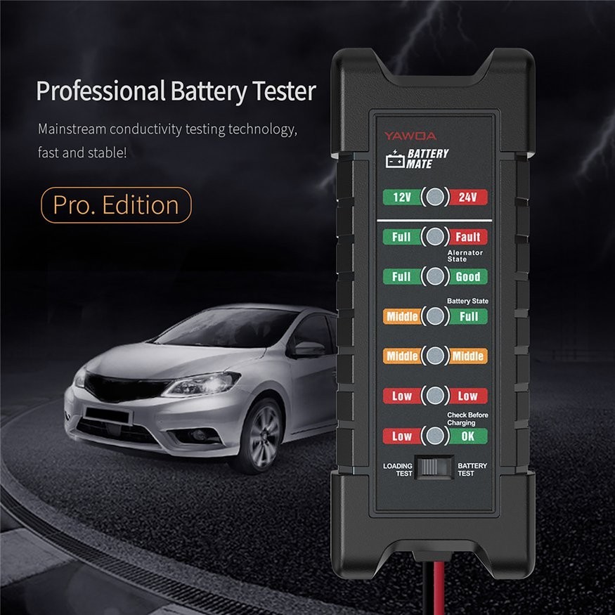 ANCEL BM410 12V/24V Car Battery Tester Digital Car Battery Analyzer ...