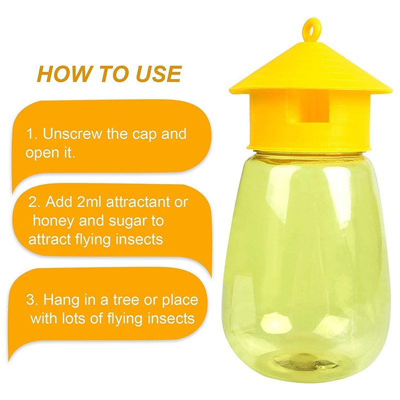 A Set Fruit Fly Attractant Wasp Trap Bait Beekeeping Beehive Tool Killer Orchard Insect ...