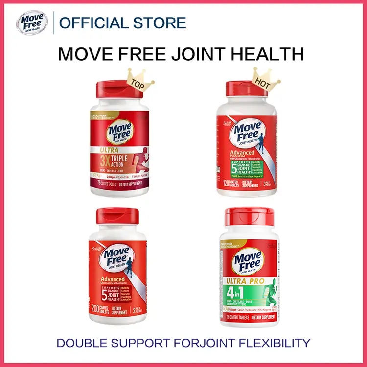 Move Free Joint Health,Type II Collagen, Boron HA Ultra Triple Action ...