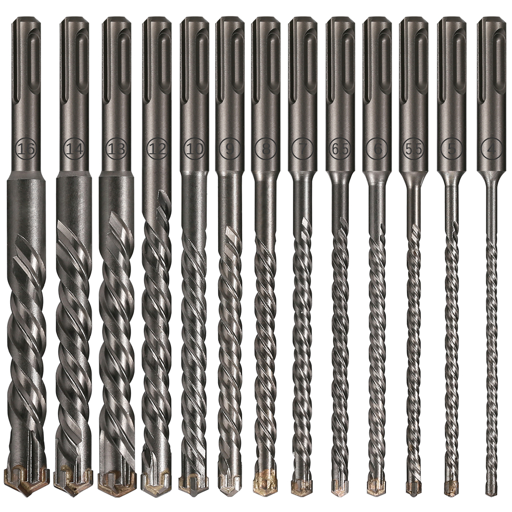 1Pc Concrete SDS Plus 4-16mm bit Cross Cutter head double auger Hammer ...