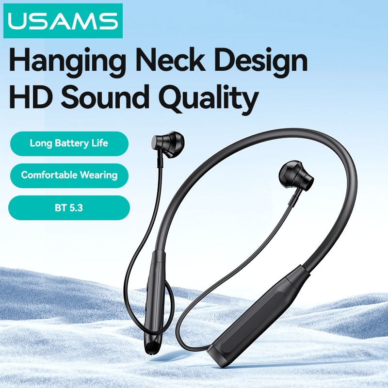 USAMS TWS Earphones Bluetooth 5.3 Neck In-Ear Headset IPX4 Magnetic ...