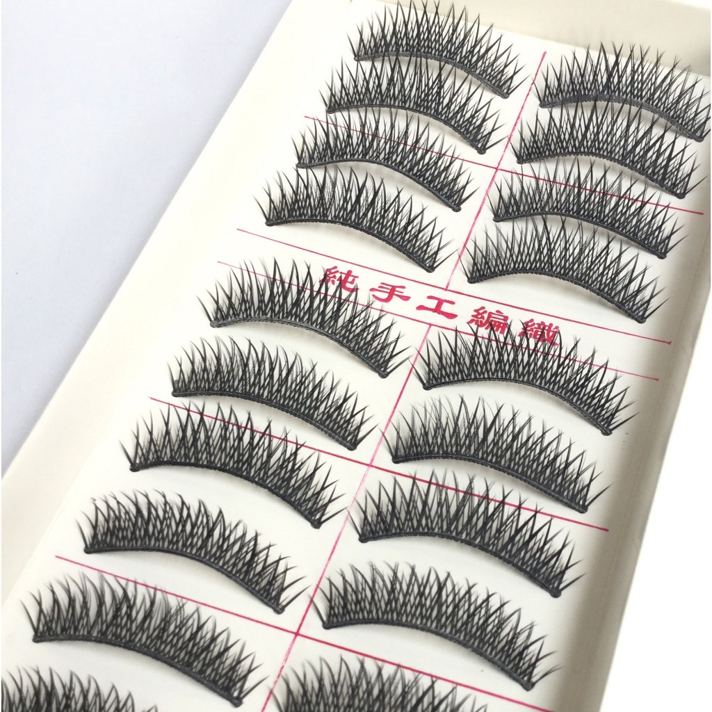 10 Pairs Thick Crisscross False Eyelashes Handmade Messy Wispy Fake ...