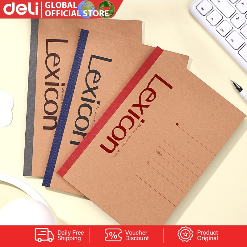 Deli 50 Sheets Lexicon A5 Adhesive Bound Notebook School Office ...