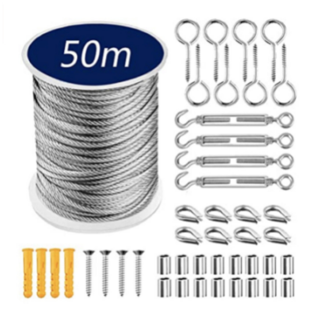 1Set Multifunctional Wire Rope Kit Stainless Steel Cable Tent Cord ...
