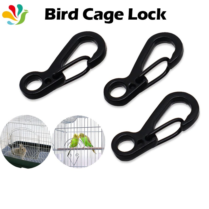 【Clearance Sale】10Pcs Black Bird cage metal lock clip Rabbit cages hook ...