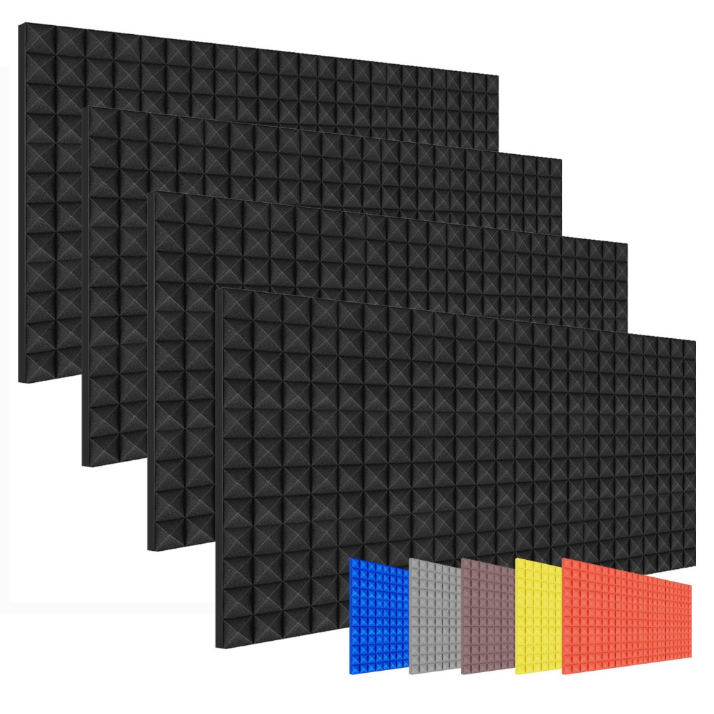 BEIYIN Premium Acoustic Foam Pyramid Soundproof Panels 150X60X5CM High ...