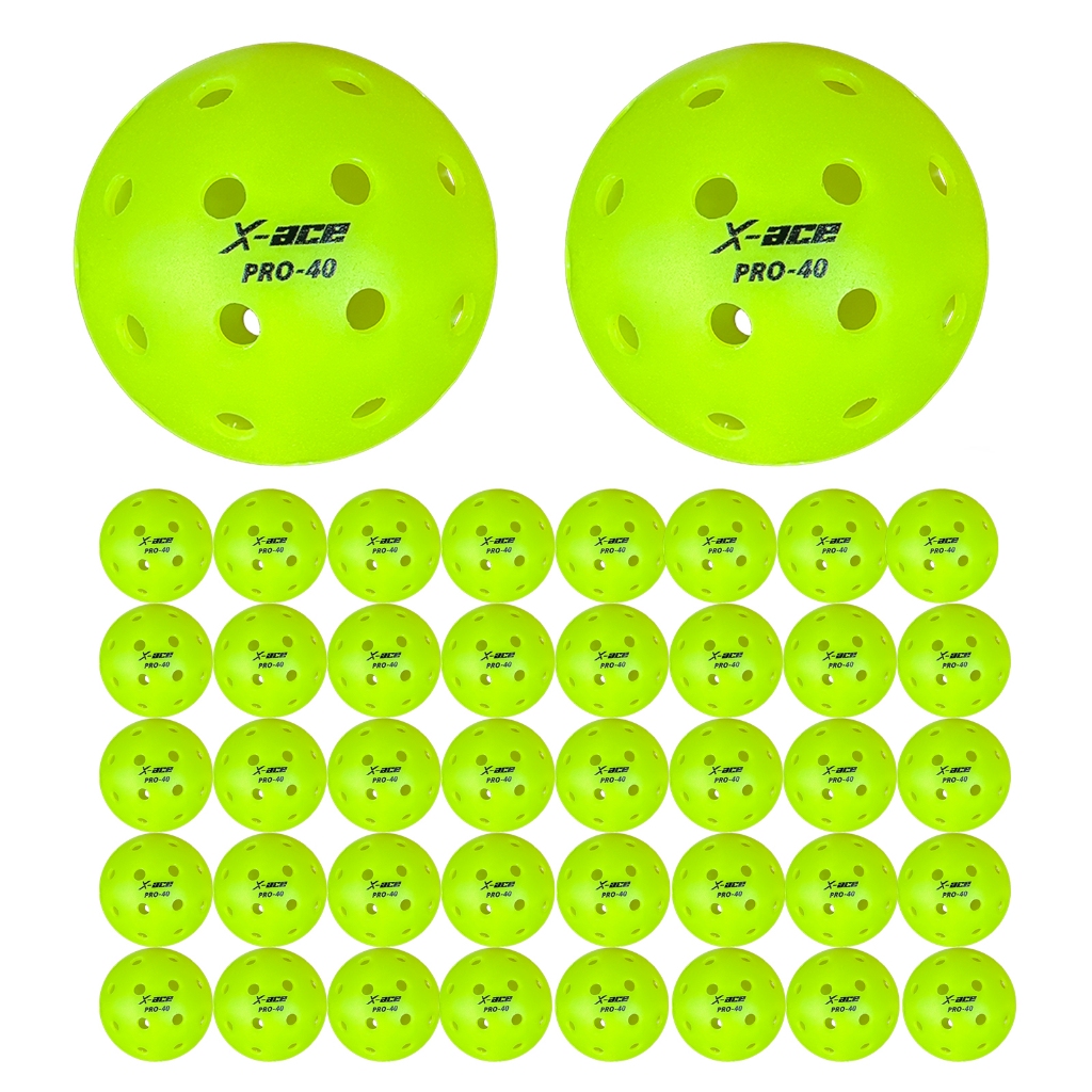X-ace 40 Pro Pickleball Balls, 40Pcs, 40 Holes Pickle Balls, Seamless ...