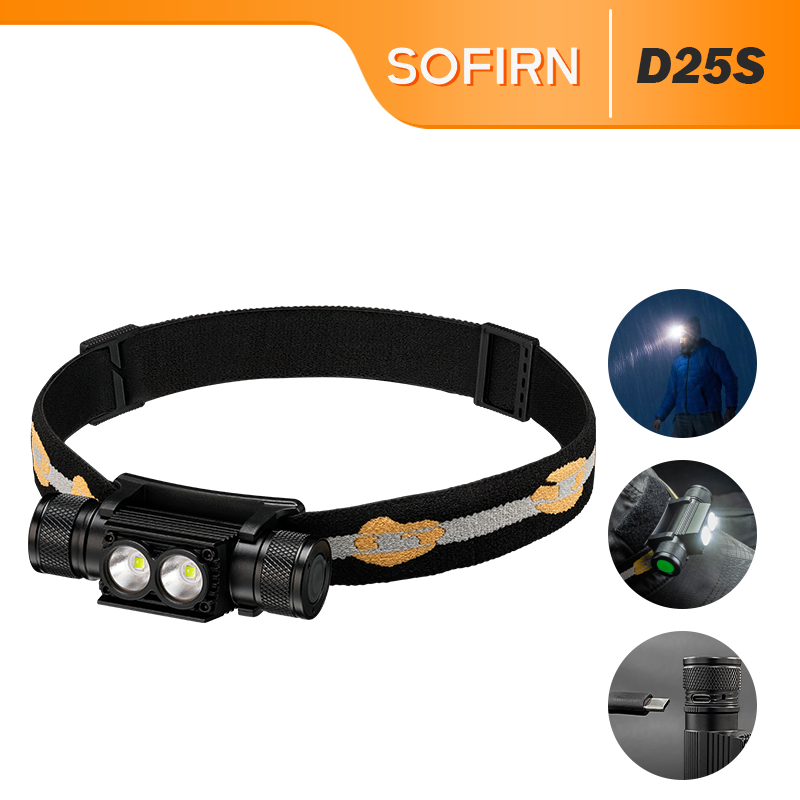 Sofirn D25s(H25s) Super Bright 1200lm Luminous Sst40 Dual Leds Headlamp ...