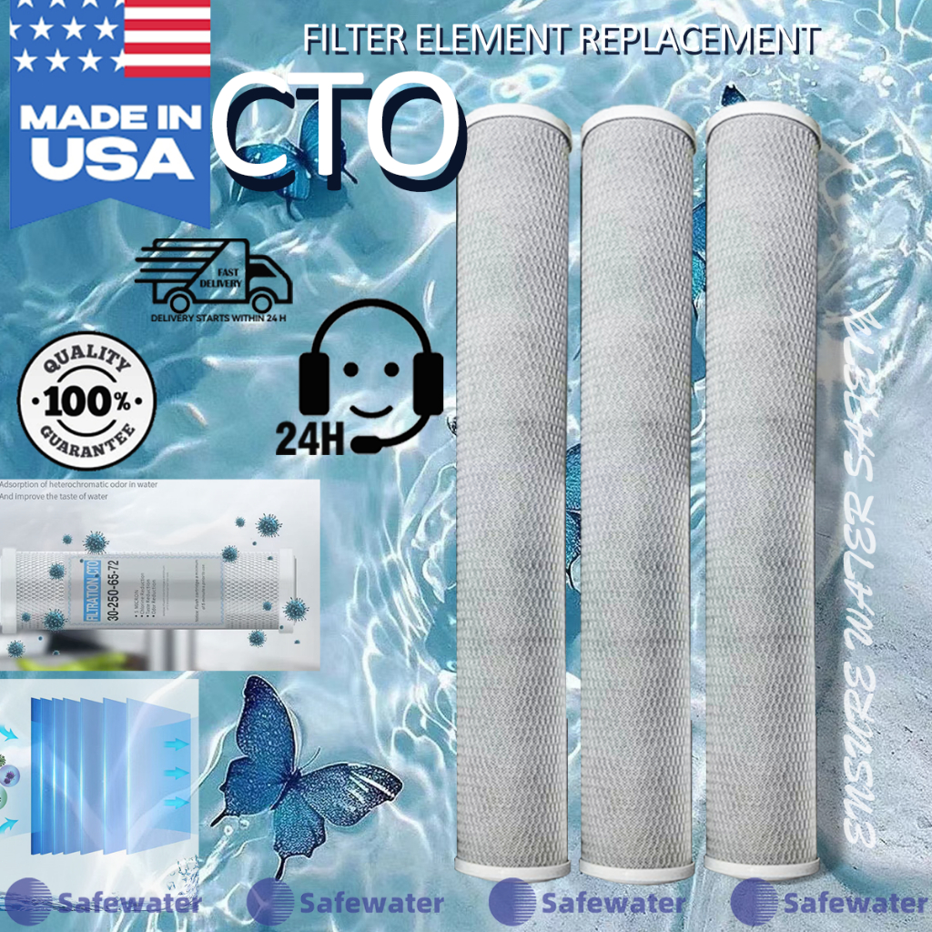CTO Activated Carbon Filters Replacement 3 Stage Filters 20 Inch ...