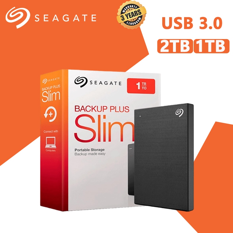Seagate Hard Drive 2TB/1TB Backup Plus Slim External Hard Drive HDD USB ...