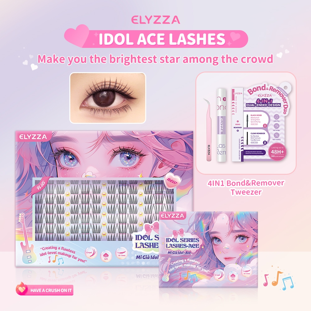 Elyzza Idol Ace DIY Eyelash Extension 4IN1 Lash Bond Korean Style ...