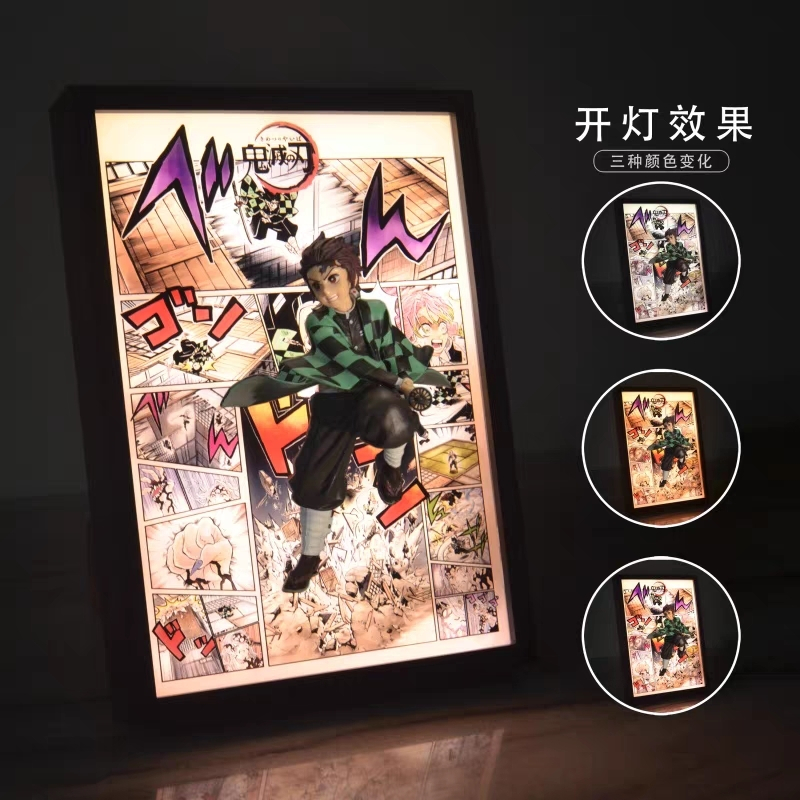 Anime Light Lamp Kamado Tanjirou 3D figure Demons Slayer Led Photo ...