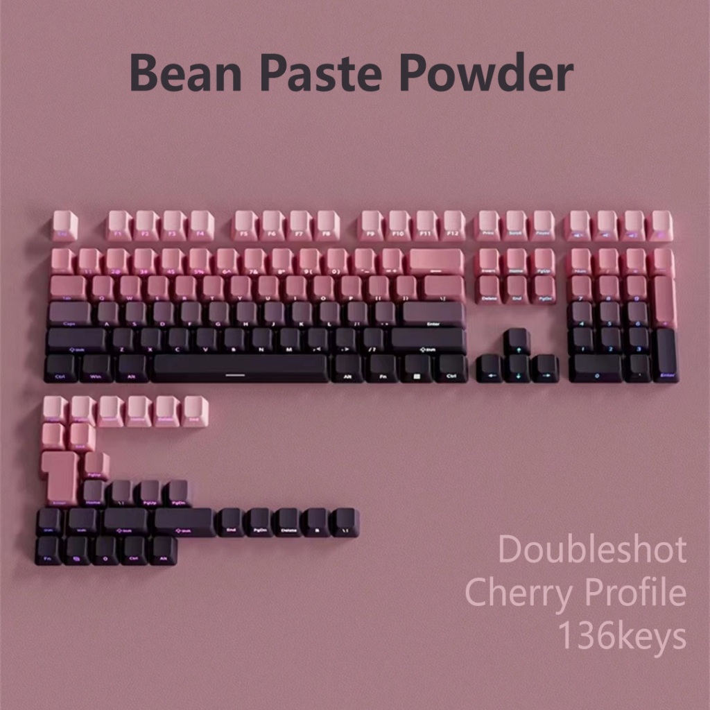 -LW- Bean Paste Powder Mechanical Keyboard Side Printing Keycap ...
