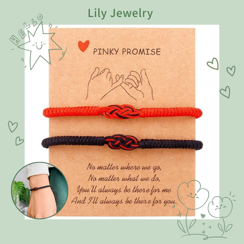 [With box]Retro Colorful Hand-woven Hand Rope A Pair Couple Concentric ...