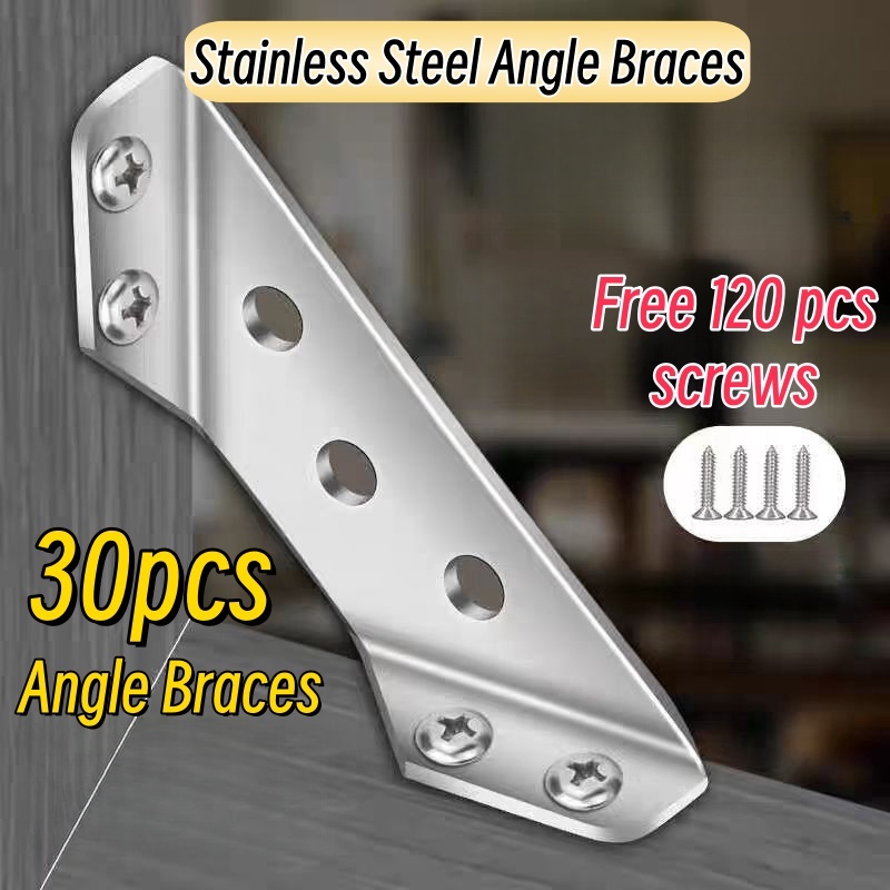 30/60/90set Stainless Steel Metal Trapeziform Angle Bracket/Furniture ...