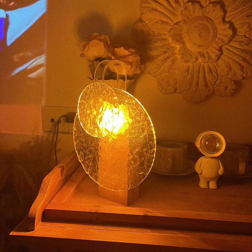 AIMI Rotating Light And Shadow Atmosphere Table Lamp Acrylic Lampshade ...