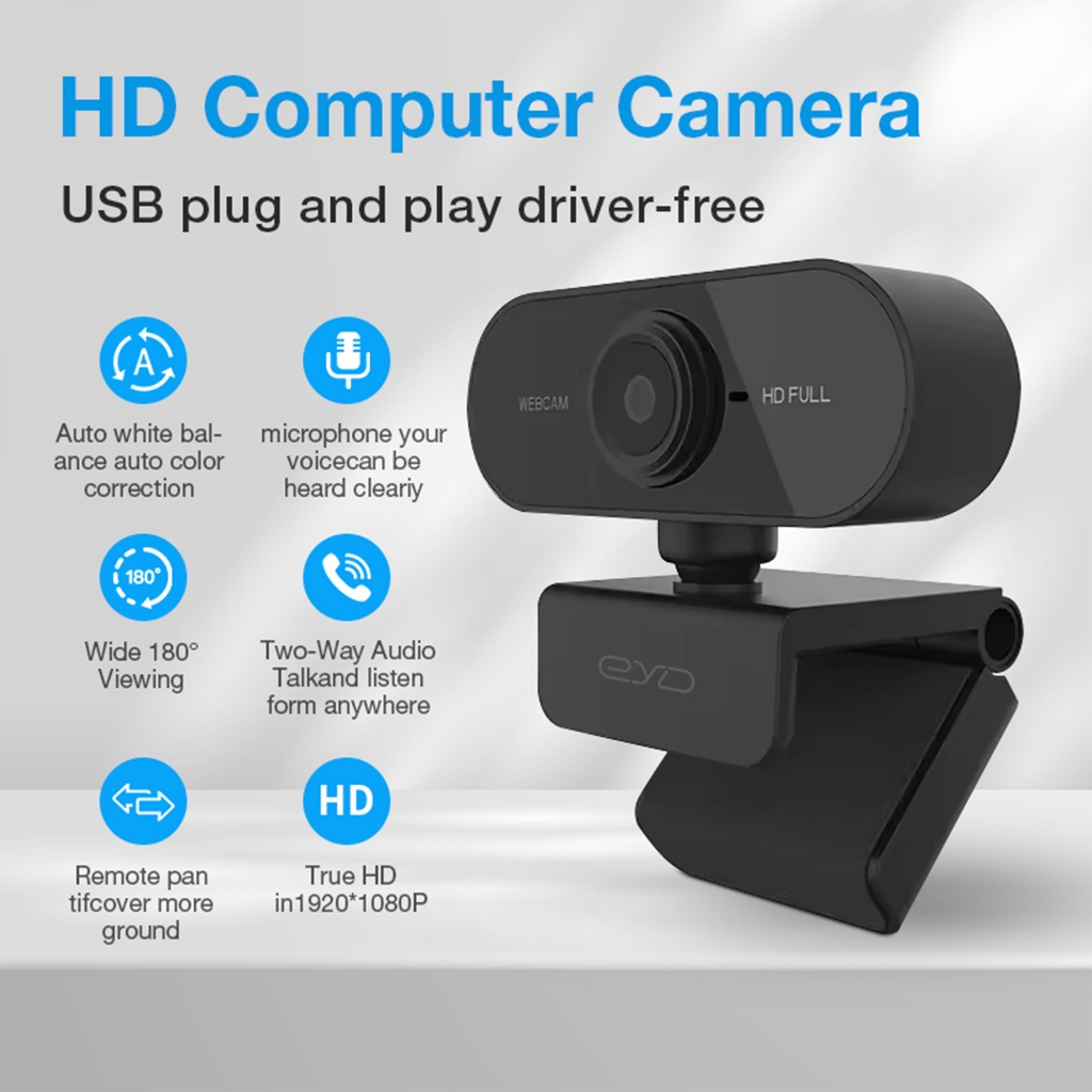 EYD 4K Webcam Laptop USB Live Streaming Plug and Play Camera Full HD PC ...