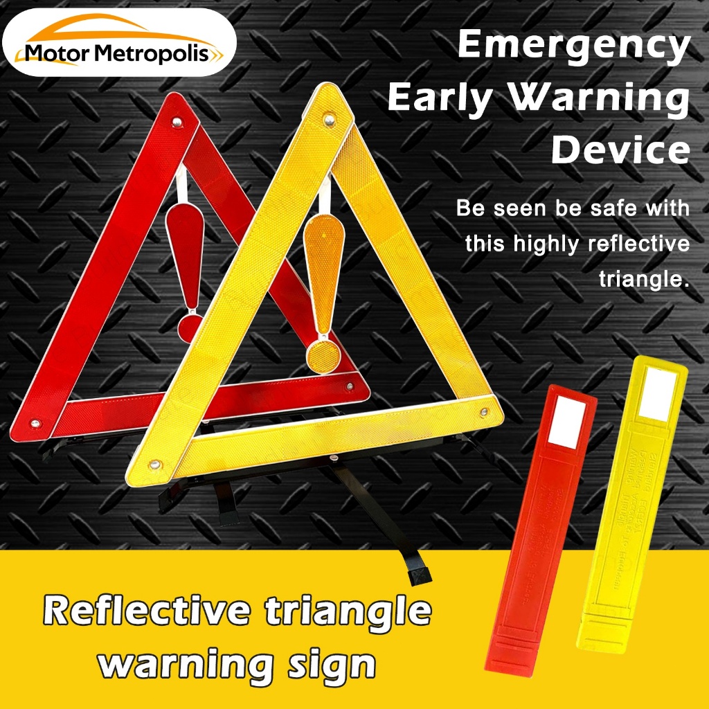 Emergency Early Warning Device Triangle Foldable FOR ROAD VEHICLES ...