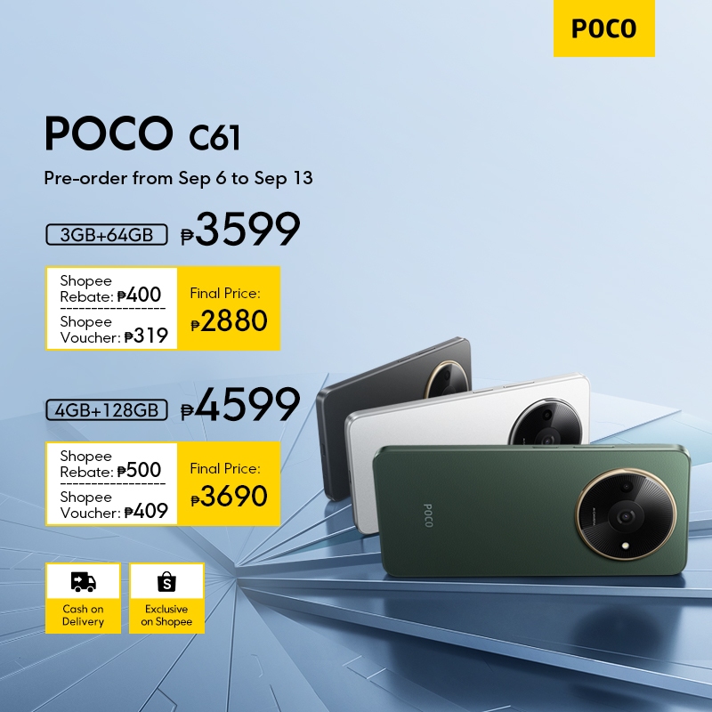 POCO C61 3+64/4+128 Global Version With 1-year Warranty | Shopee Philippines