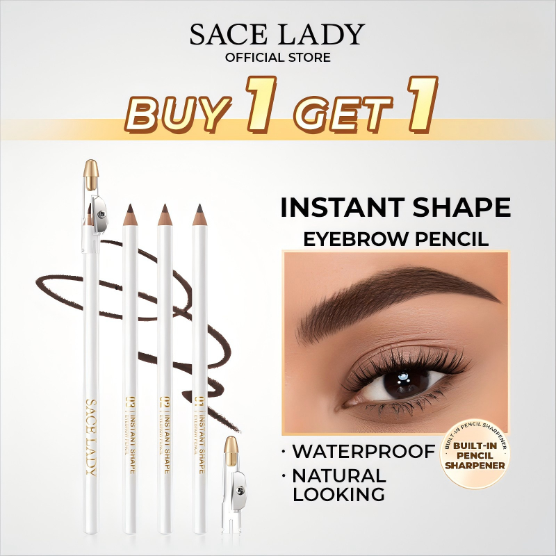 SACE LADY Natural Eyebrow Pencil Built-in Pencil Sharpener Eye Brow Pen ...