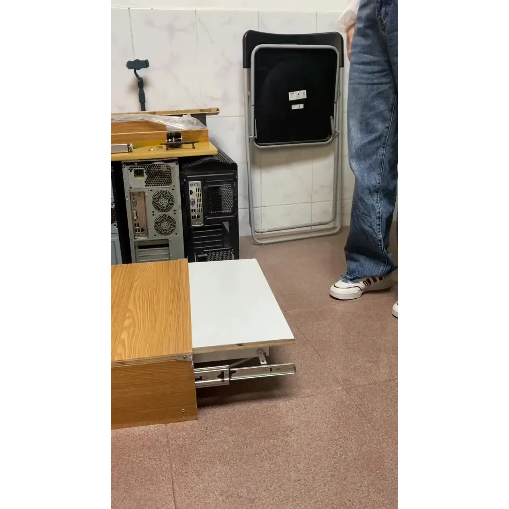 Heavy Pull Out Pop Up Slide Rail Supporting Bracket Furniture Table Top ...