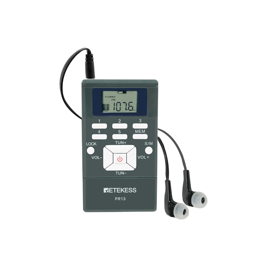 Retekess PR13 Portable FM Radio Receiver Mini Walkman Radio AAA Battery ...