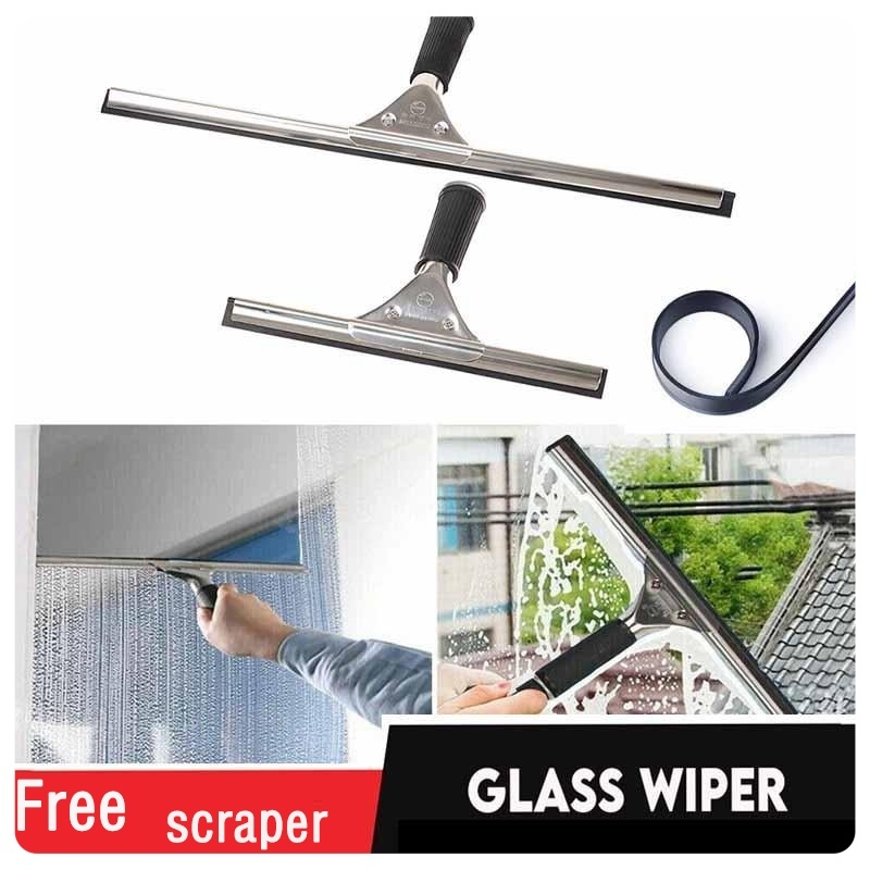 25cm/40cm Stainless Steel Glass Window Wiper Scraper Window Cleaner ...