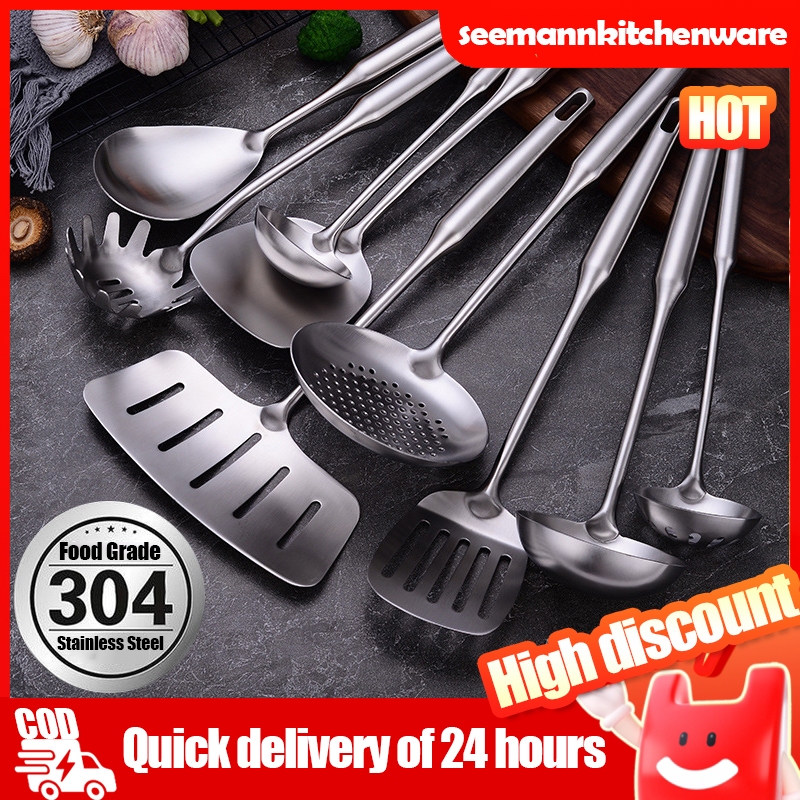 304 Stainless steel wok spatula/wok Soup Ladle/Spatula/Stir Spoon Soup ...