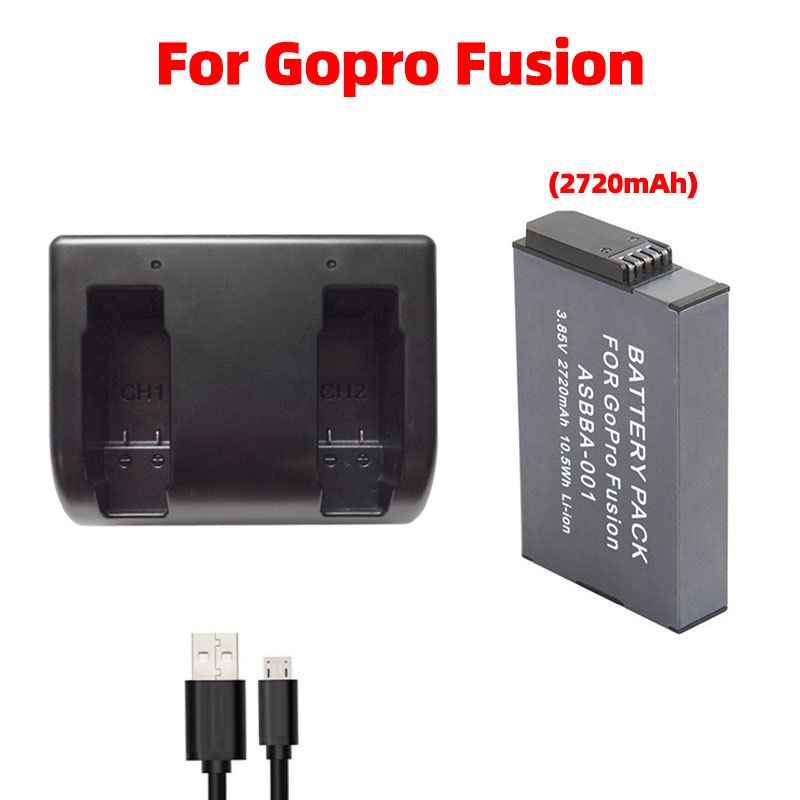 Dual Charge Hub For Gopro Fusion VR 360 Action Camera Battery Pack ...