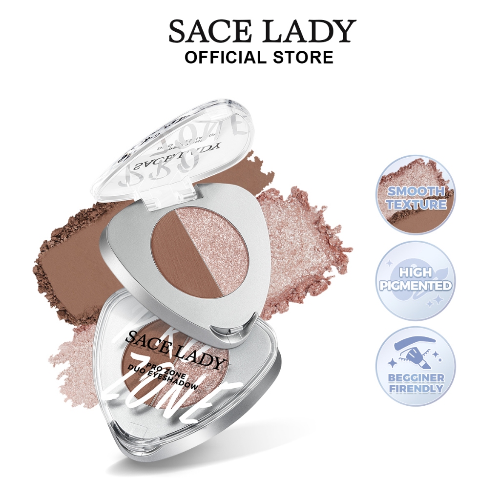 SACE LADY Matte & Shimmer Duo Eyeshadow Easy to apply Eye Shadow ...