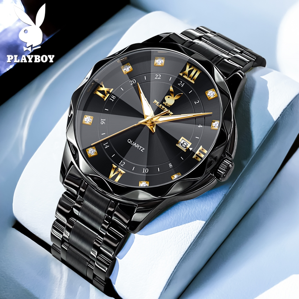 Playboy Watch For Men Waterproof Original With Box Stainless Steel ...