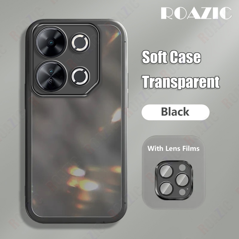 With Lens Films Phone Case For itel P65 Transparent Back Cover Plating ...