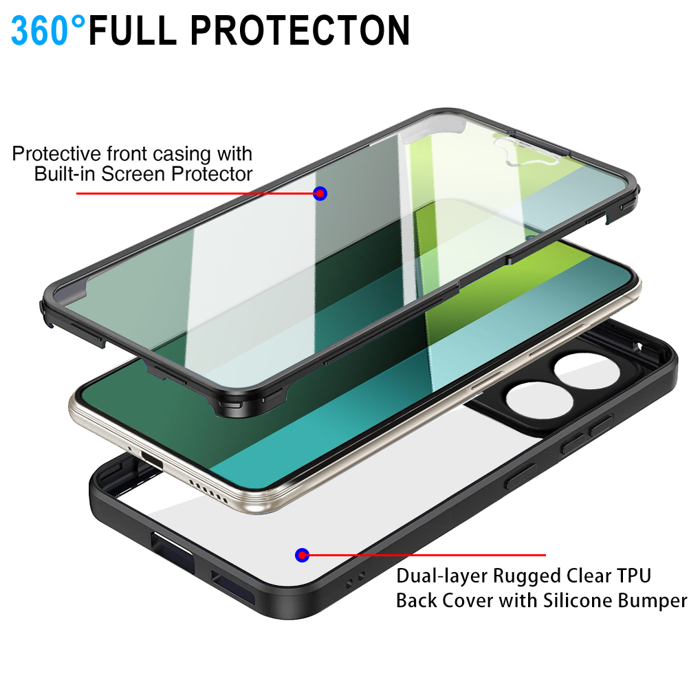 360 Full Protection Case For Redmi Note 13 12 Pro Plus Pro+ Turbo 3 13R ...
