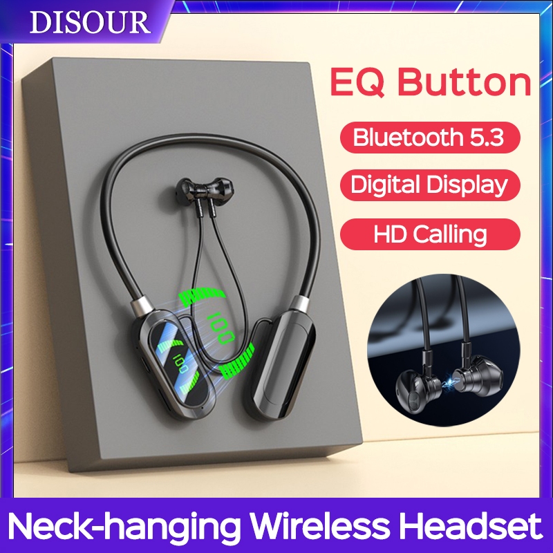 DISOUR Neck-hanging Wireless Headset Magnetic Neck Band Bass Bluetooth ...