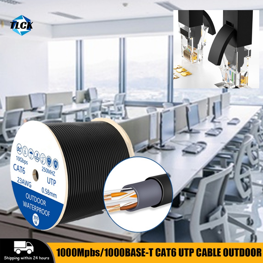 1000Mpbs/1000BASE-T CAT6 UTP CABLE OUTDOOR SOLID CCA NETWORK CABLE LAN ...