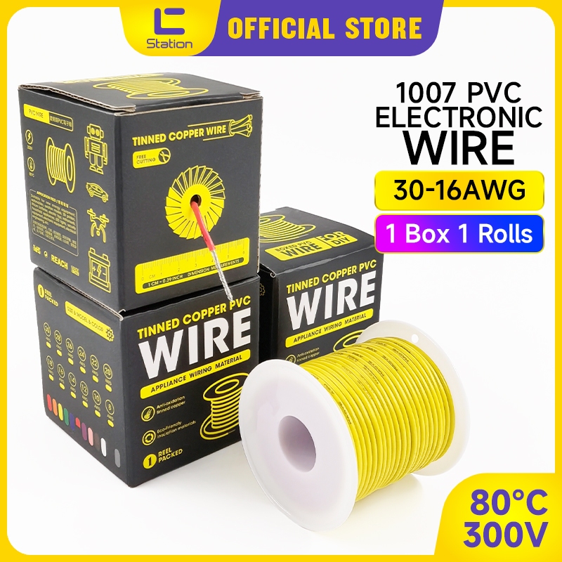 Single Reel/Boxed 1007 PVC Electronic Wire 30-16AWG Tinned Copper ...