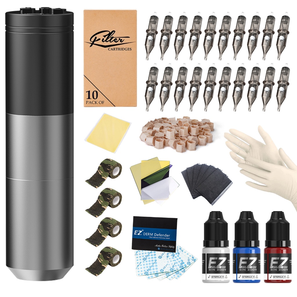Lancer-KIT Wireless Cartridge Tattoo Machine Pen Rotaty Battery Pen ...
